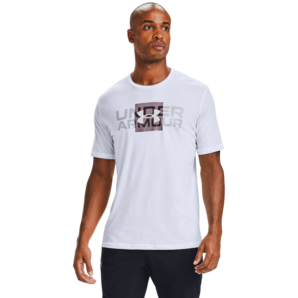 UA BOX LOGO WORDMARK SS Men Clothing Sports Training BLUE XXL|Under ...